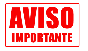 Letreros Aviso importante